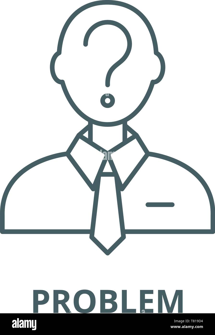 Formulation of the problem vector line icon, linear concept, outline ...