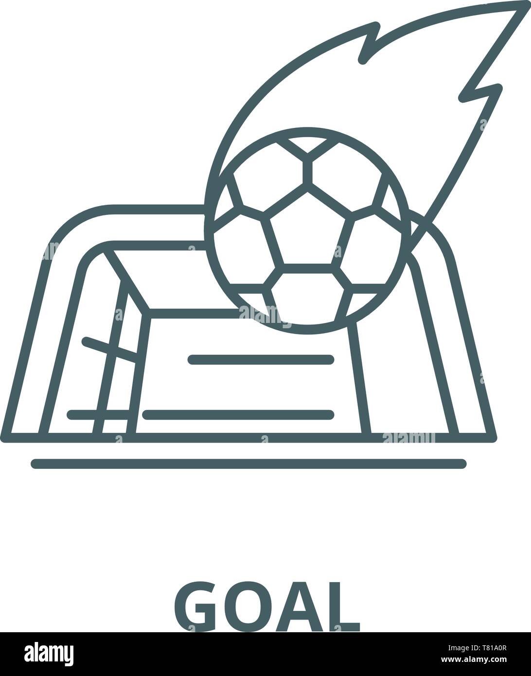 Goal vector line icon, linear concept, outline sign, symbol Stock ...