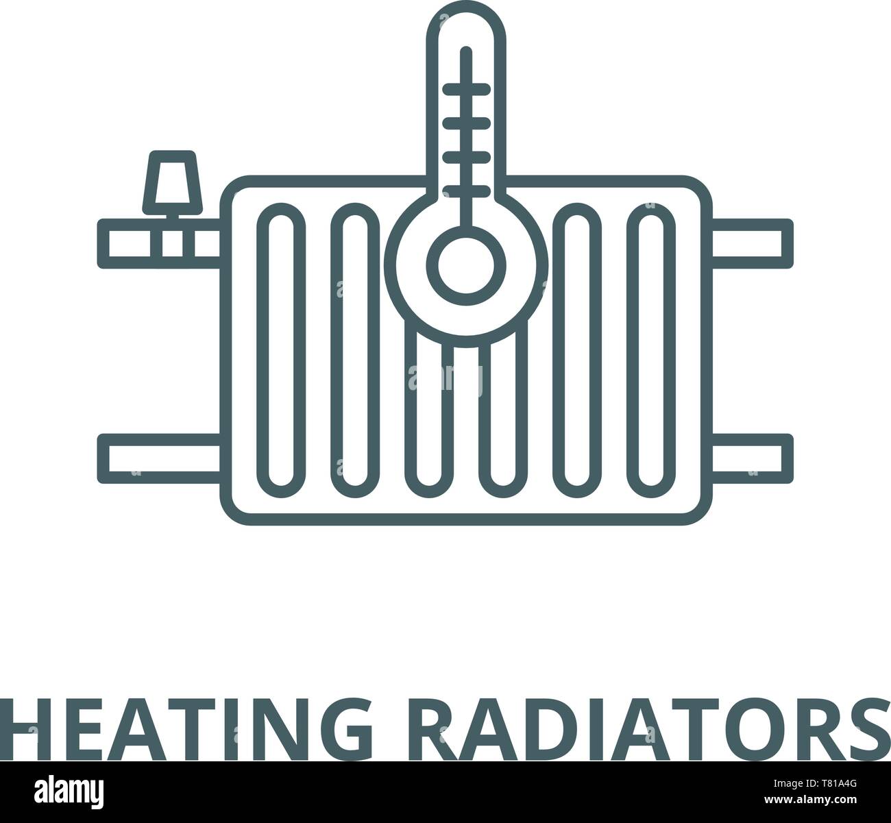 Heating radiators vector line icon, linear concept, outline sign ...