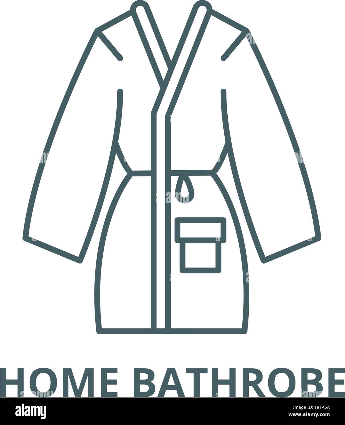 Home bathrobe vector line icon, linear concept, outline sign, symbol ...
