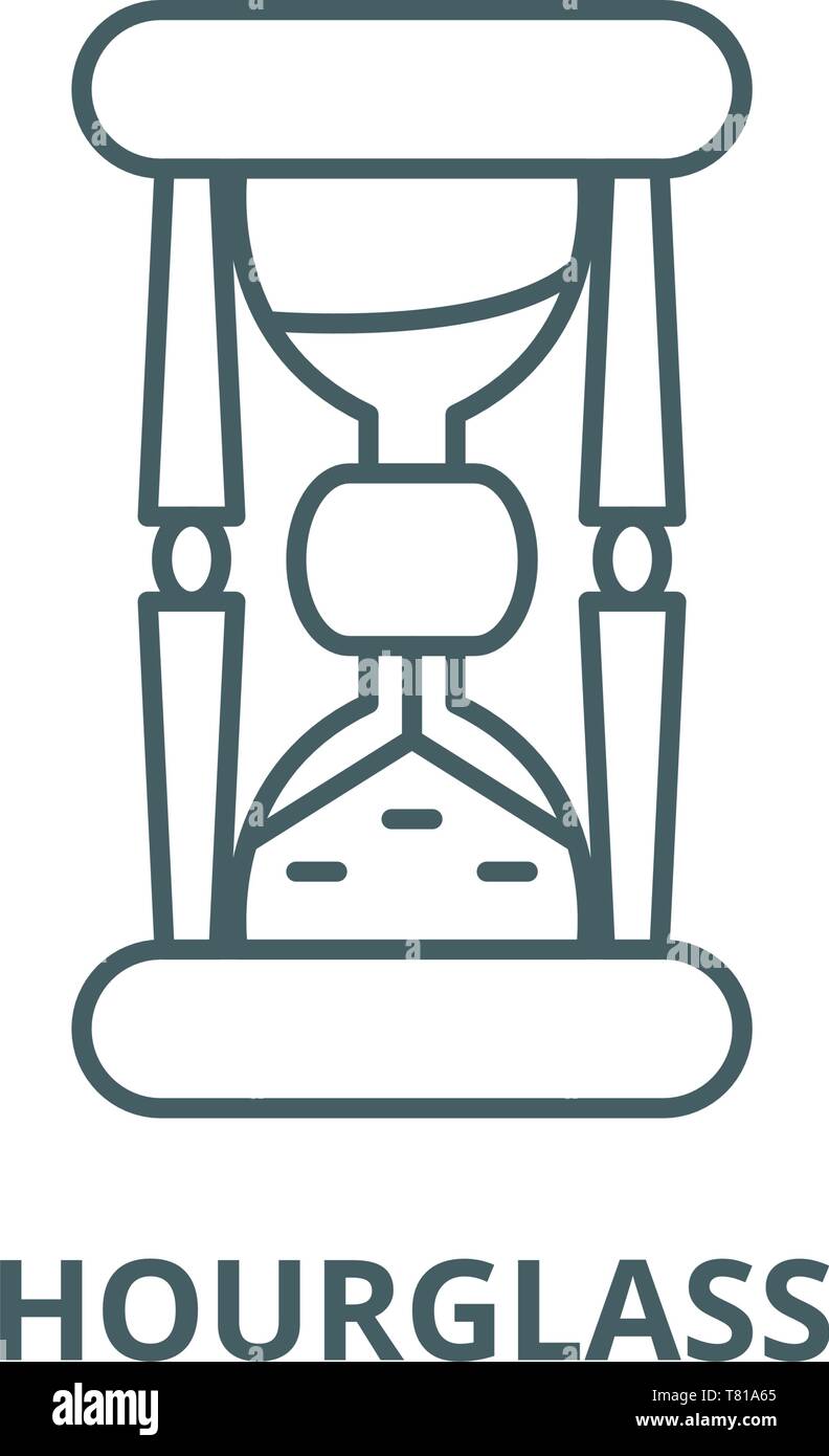 Hourglass vector line icon, linear concept, outline sign, symbol Stock ...