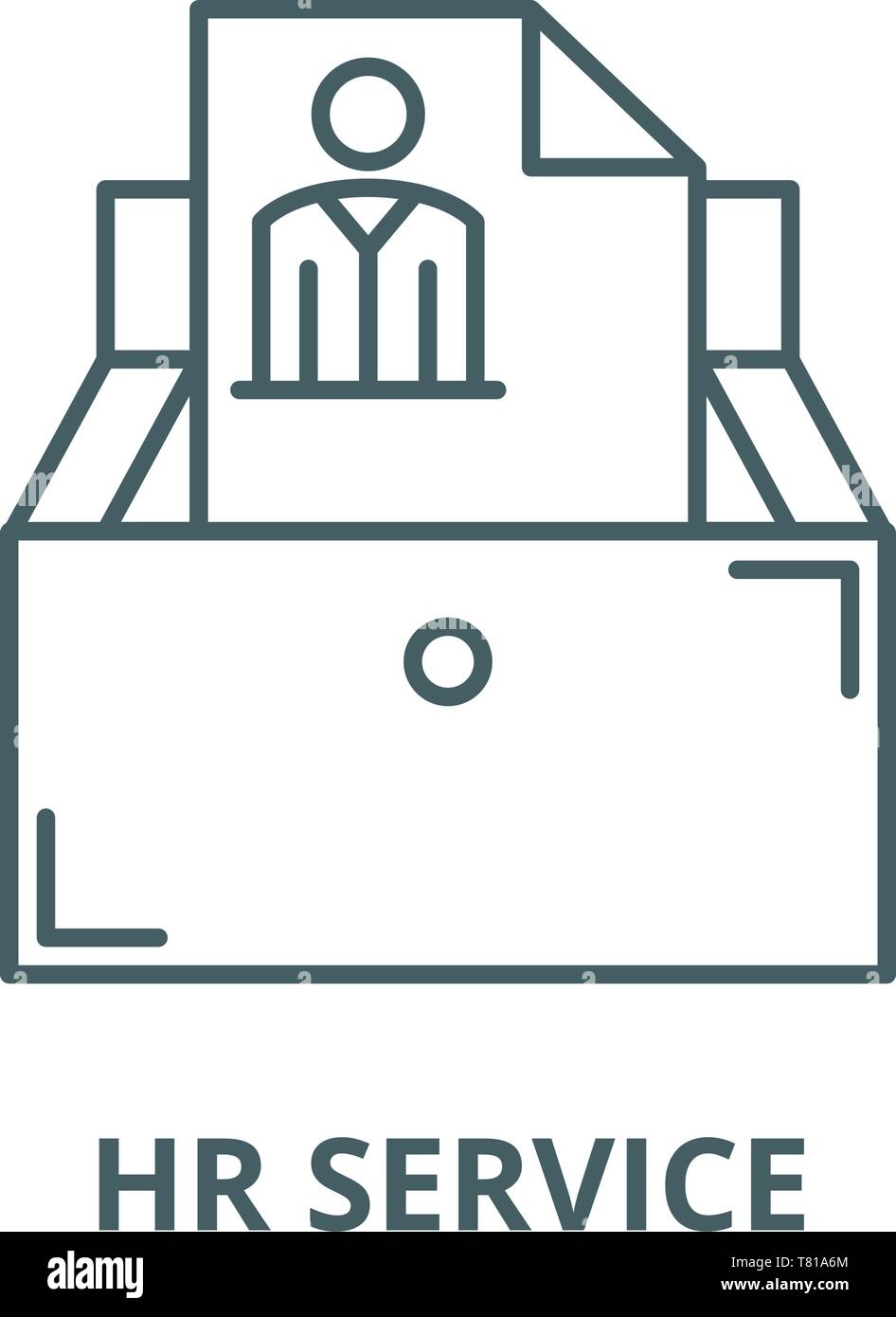 Hr service vector line icon, linear concept, outline sign, symbol Stock ...