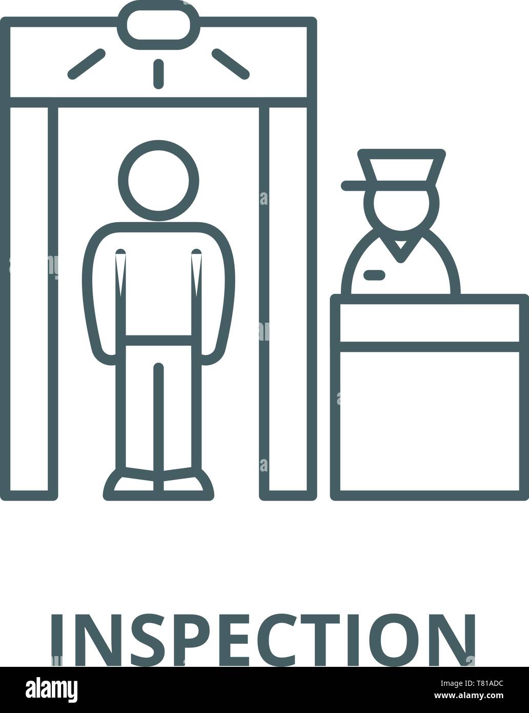 Inspection vector line icon, linear concept, outline sign, symbol Stock ...