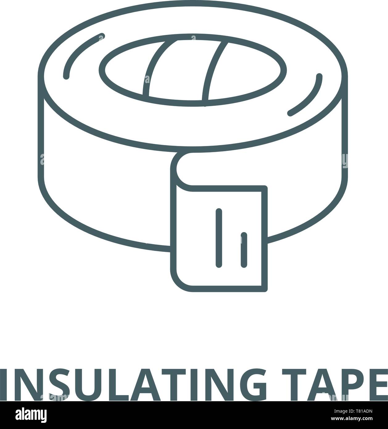 Insulating tape vector line icon, linear concept, outline sign, symbol ...