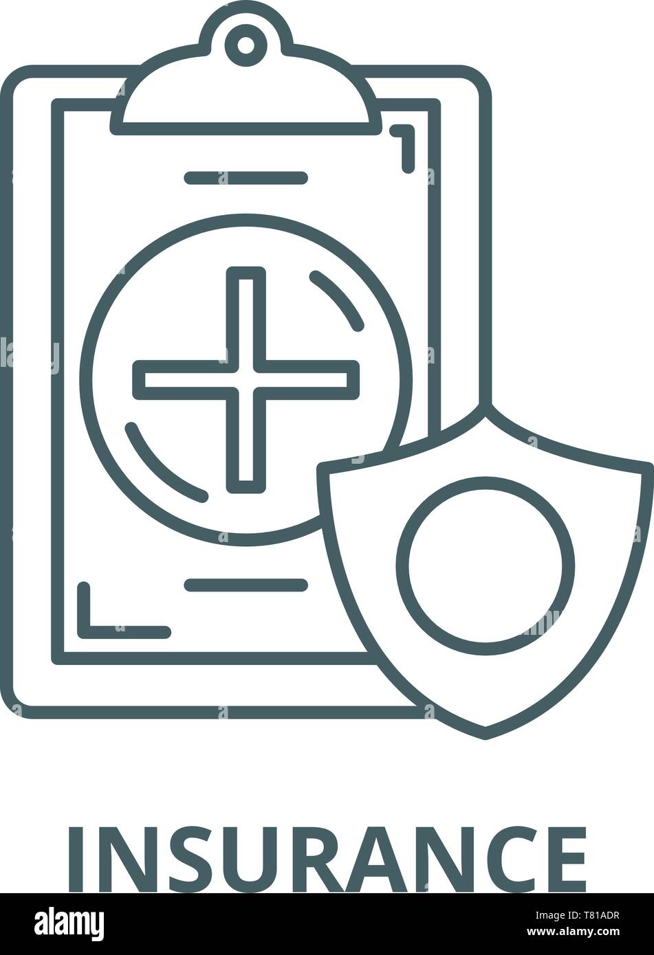 Insurance vector line icon, linear concept, outline sign, symbol Stock ...