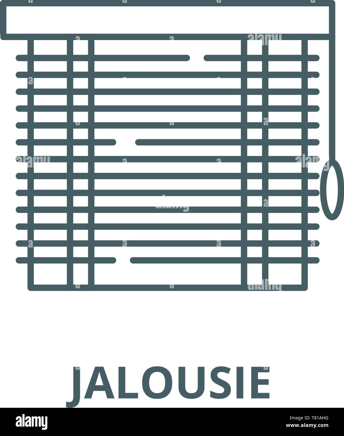Jalousie vector line icon, linear concept, outline sign, symbol Stock ...