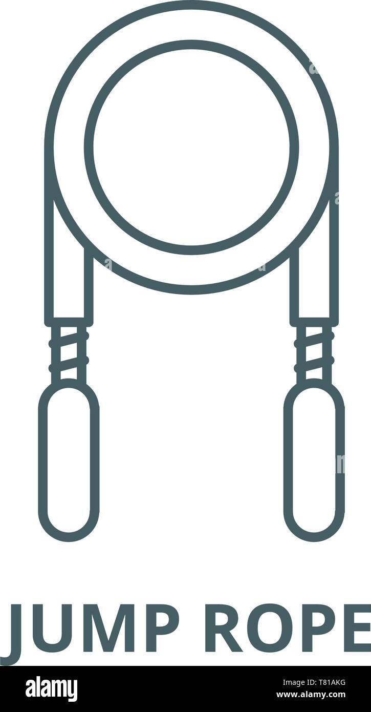 Jump rope vector line icon, linear concept, outline sign, symbol Stock ...
