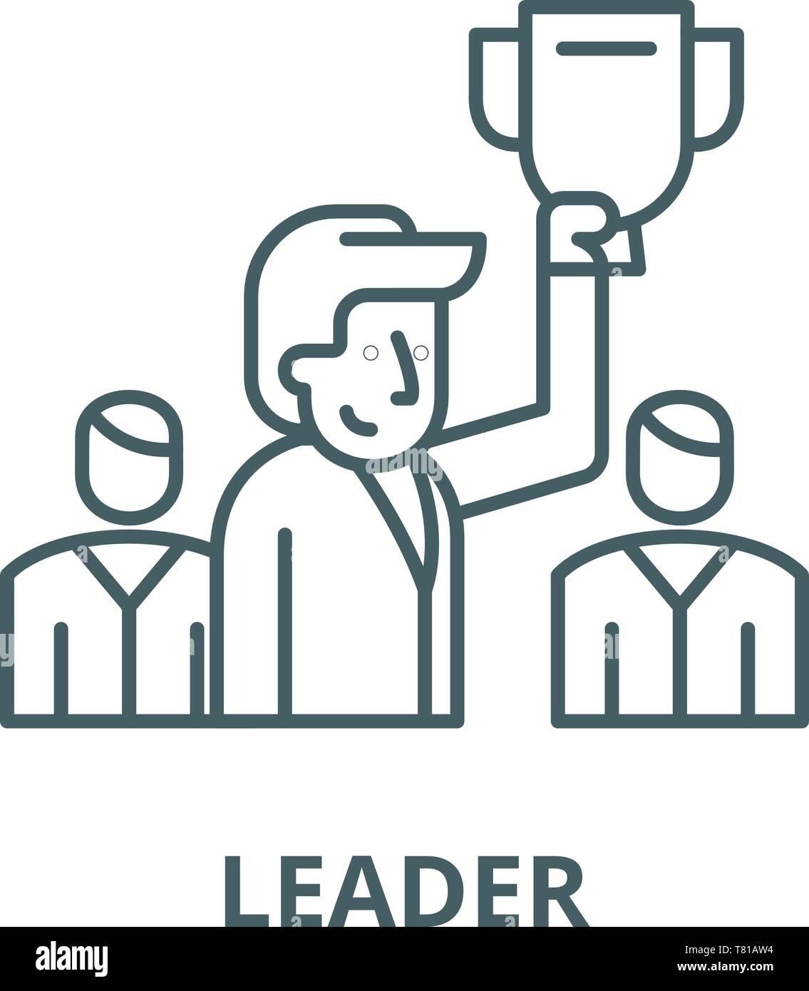 Leader vector line icon, linear concept, outline sign, symbol Stock ...