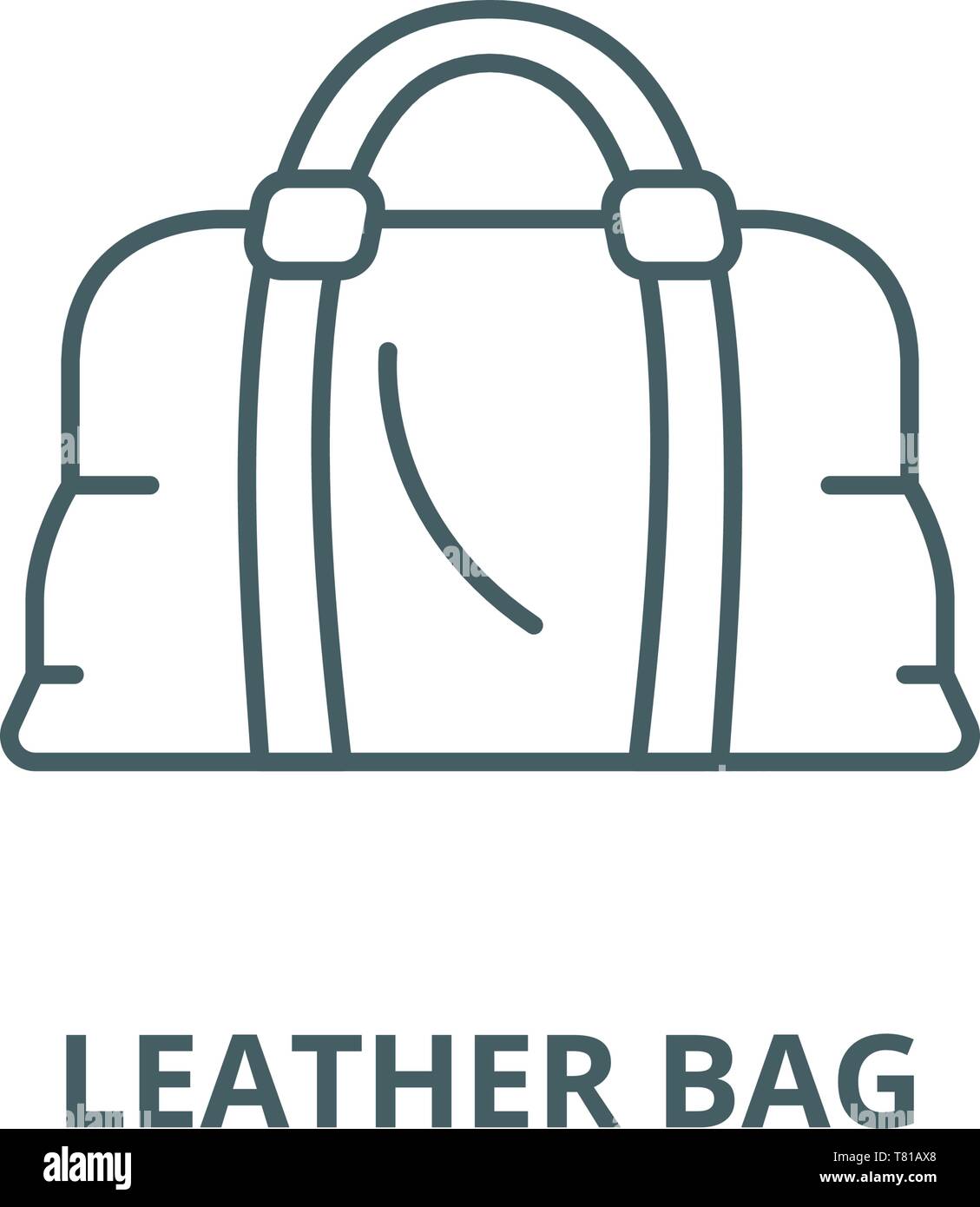 Leather bag vector line icon, linear concept, outline sign, symbol ...