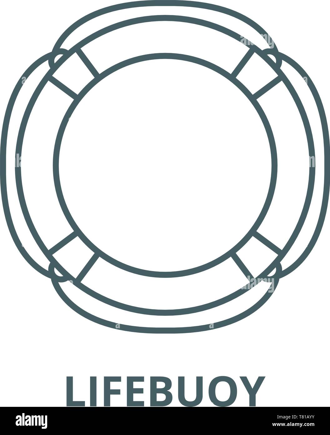 Lifebuoy vector line icon, linear concept, outline sign, symbol Stock ...