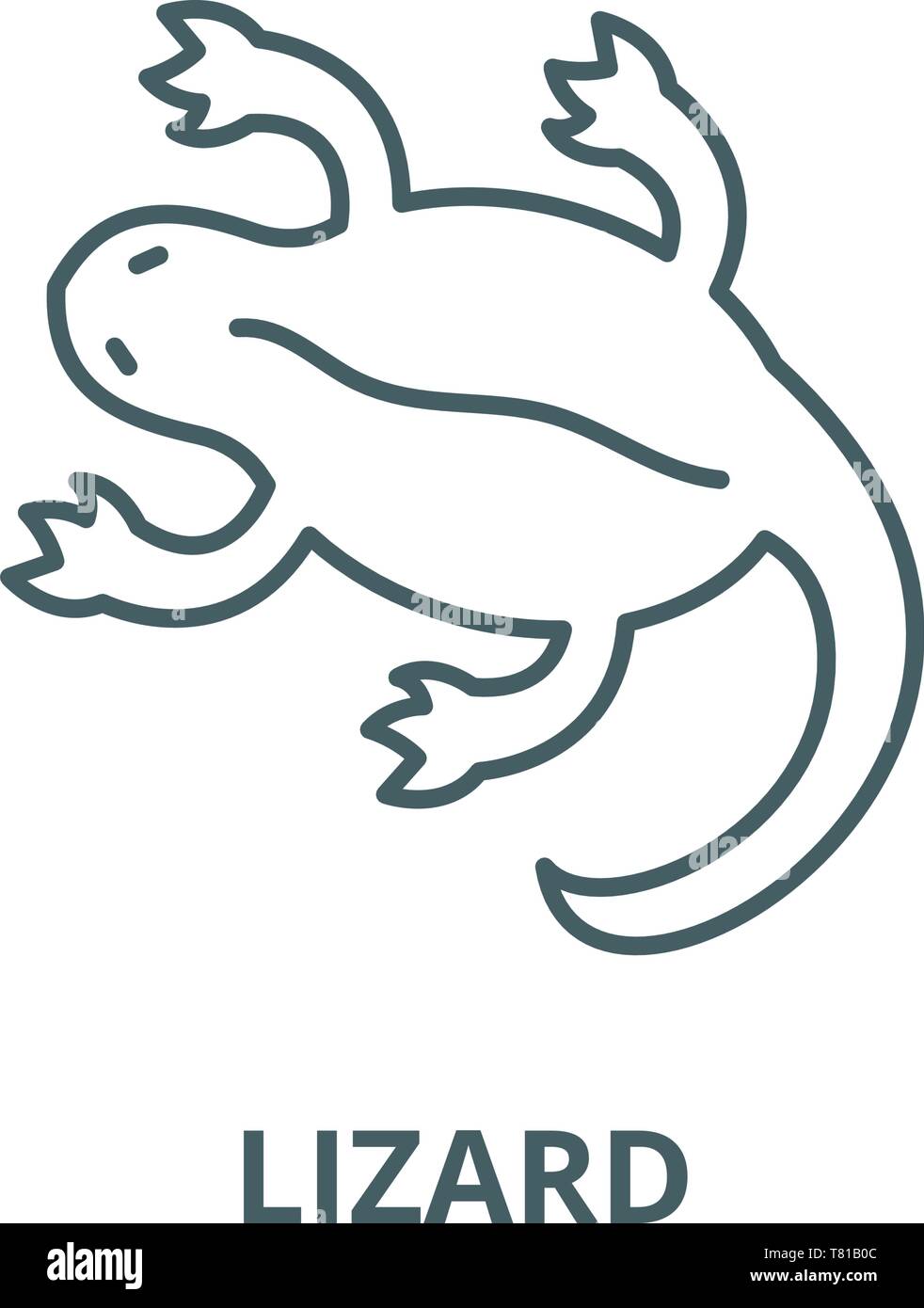 Lizard vector line icon, linear concept, outline sign, symbol Stock ...