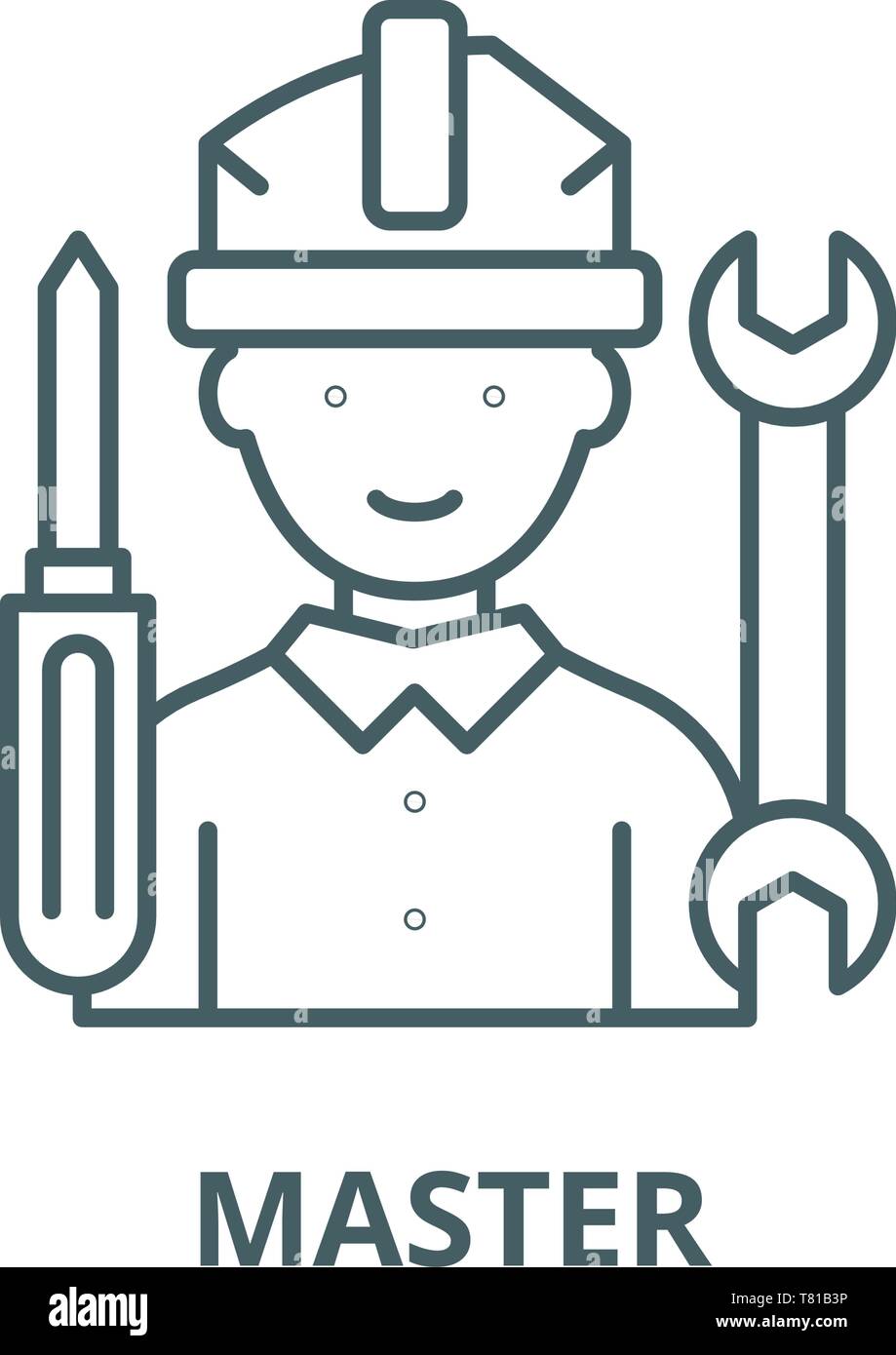 Master vector line icon, linear concept, outline sign, symbol Stock Vector Image & Art - Alamy