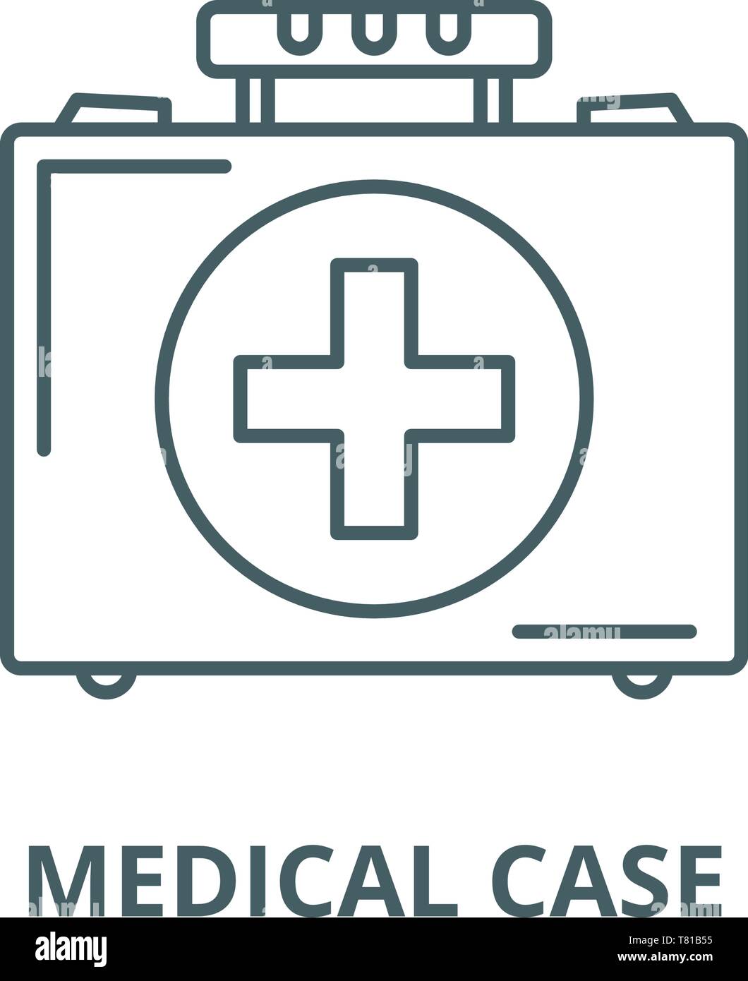 Medical case vector line icon, linear concept, outline sign, symbol ...