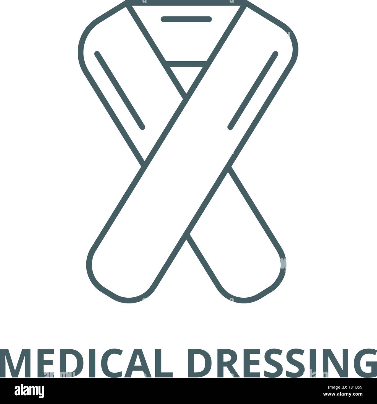 Medical dressing vector line icon, linear concept, outline sign, symbol ...