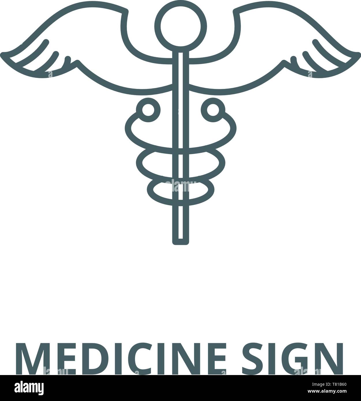 Medicine sign vector line icon, linear concept, outline sign, symbol ...