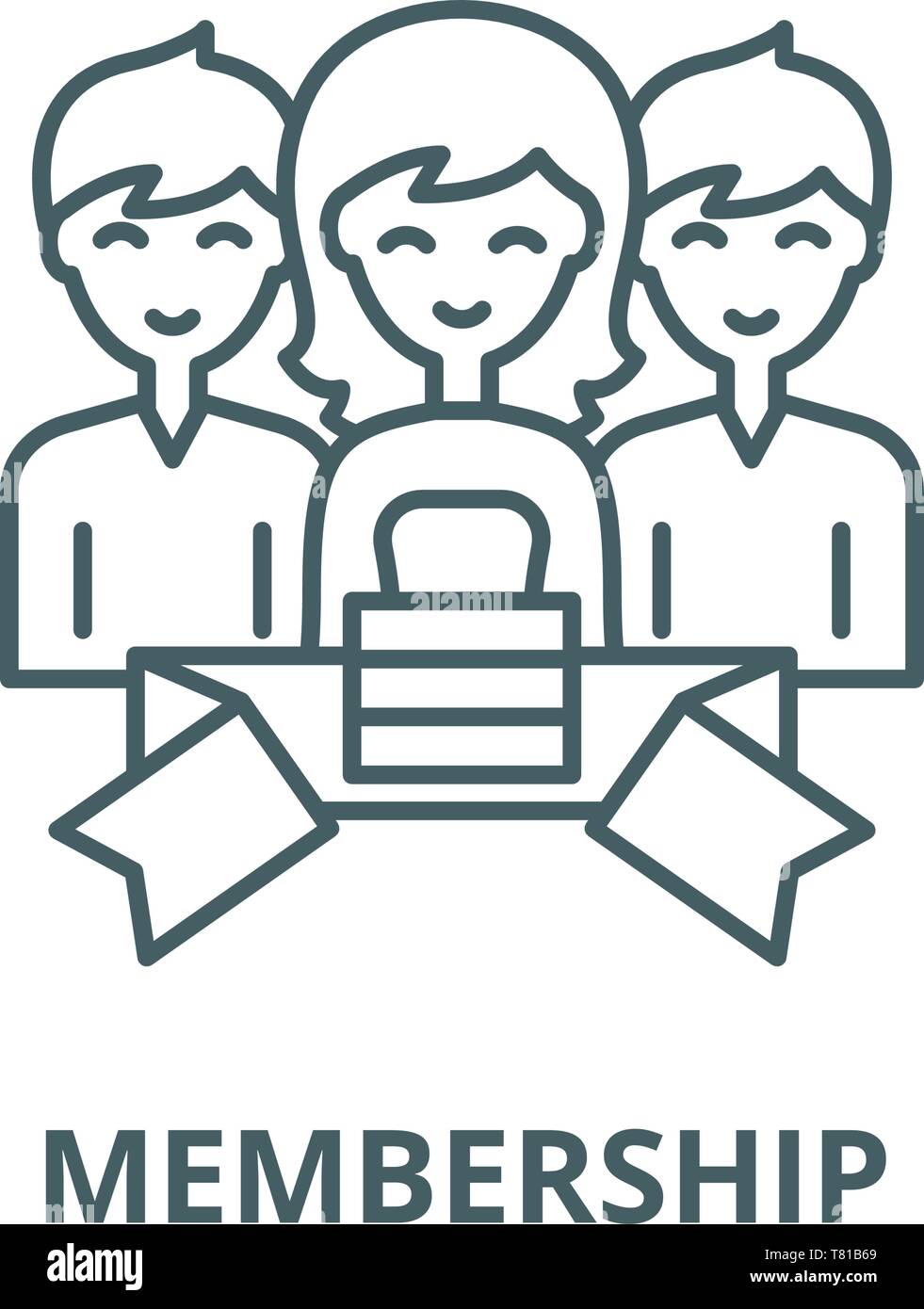 Membership vector line icon, linear concept, outline sign, symbol Stock ...