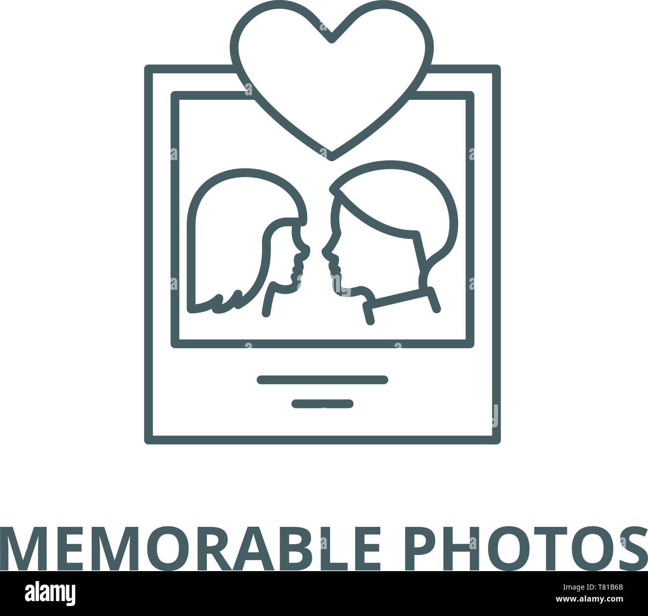 Memorable photos vector line icon, linear concept, outline sign, symbol ...