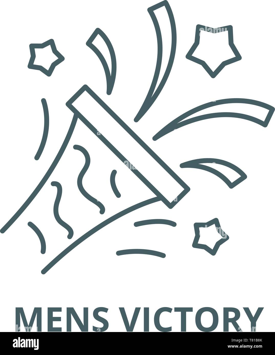 Mens victory vector line icon, linear concept, outline sign, symbol ...