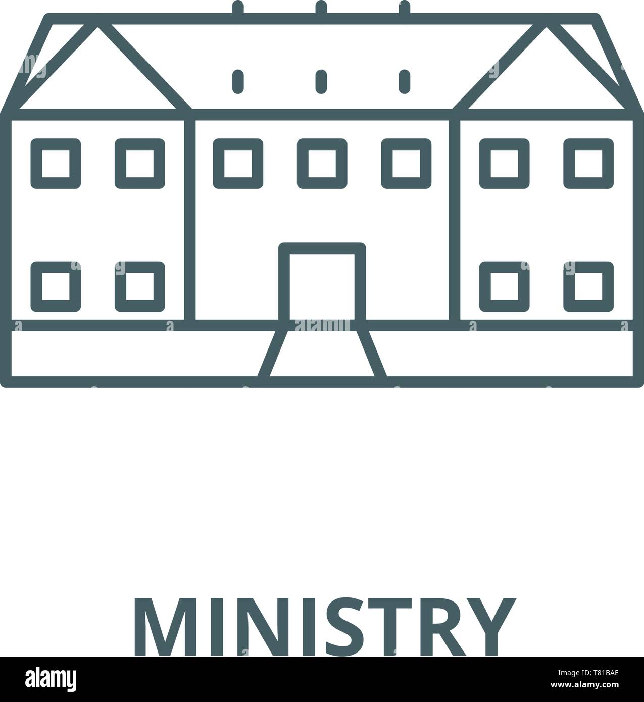 Ministry vector line icon, linear concept, outline sign, symbol Stock ...