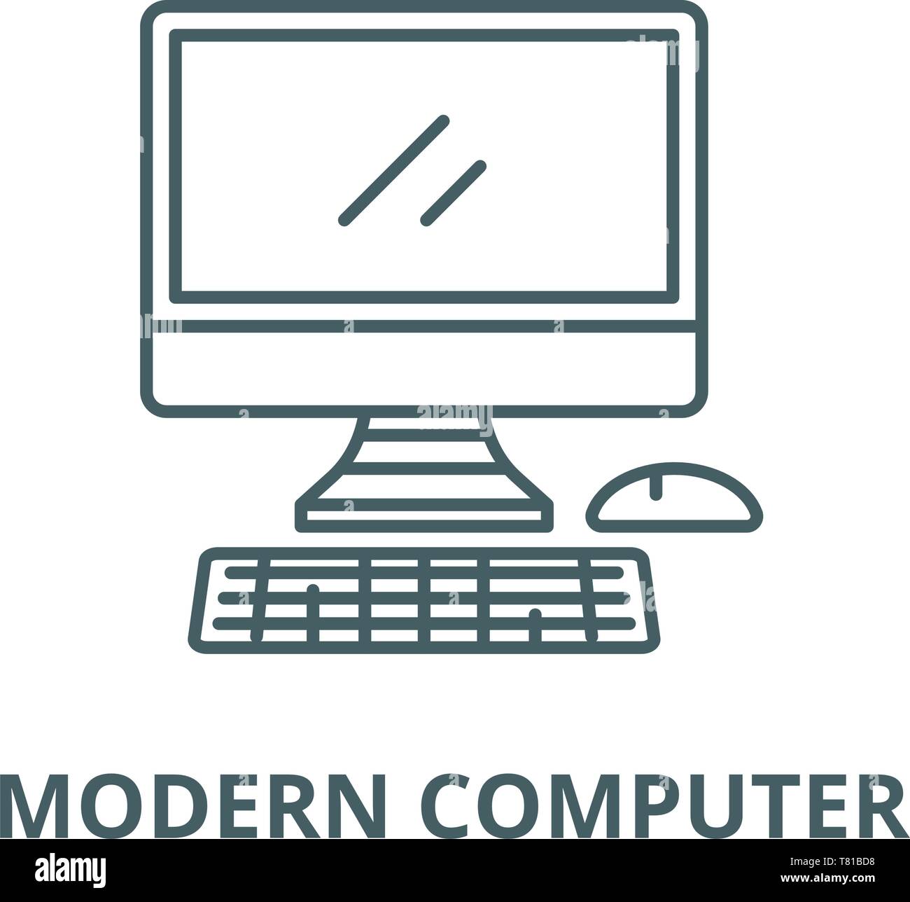 Modern computer vector line icon, linear concept, outline sign, symbol ...