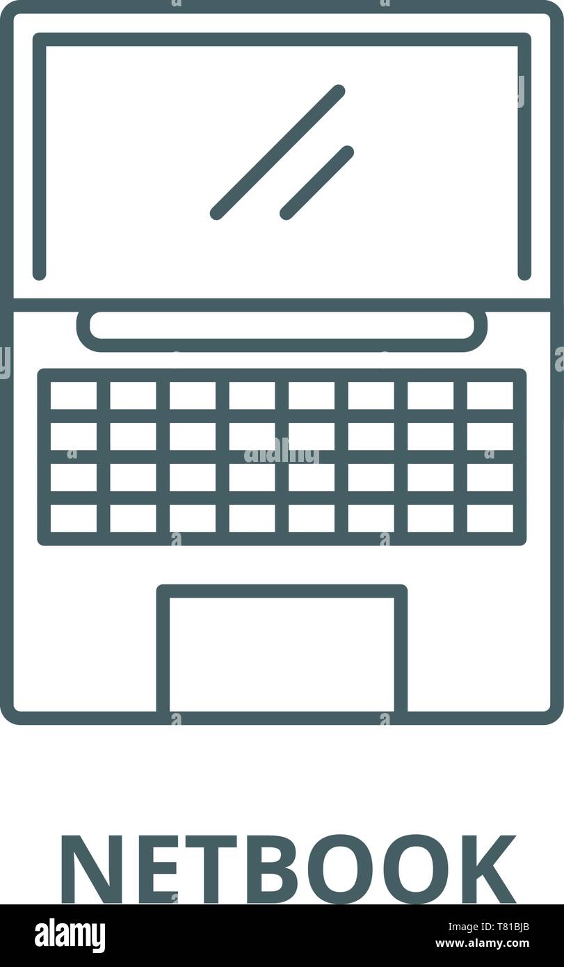 Netbook vector line icon, linear concept, outline sign, symbol Stock ...
