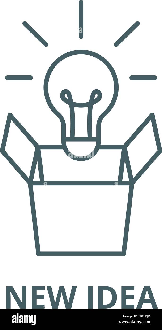 New idea vector line icon, linear concept, outline sign, symbol Stock ...