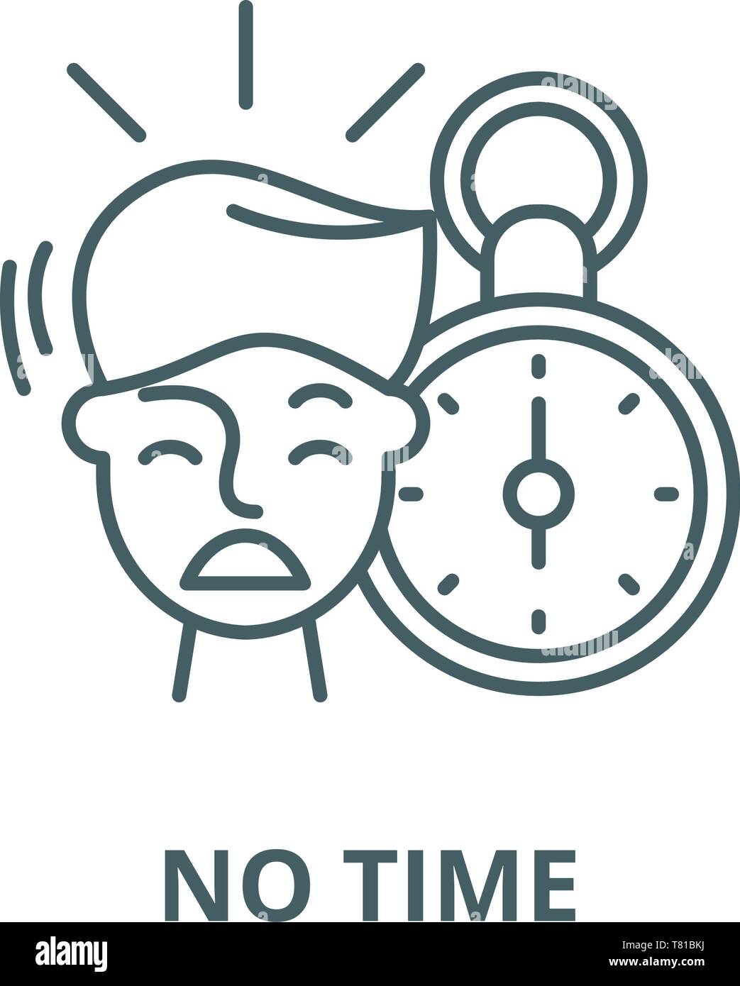 No time vector line icon, linear concept, outline sign, symbol Stock ...