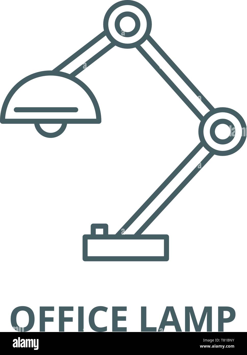 Office lamp vector line icon, linear concept, outline sign, symbol ...