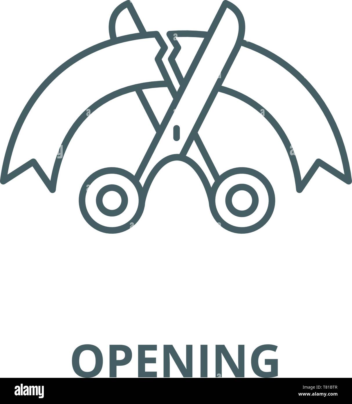 Opening vector line icon, linear concept, outline sign, symbol Stock Vector Image & Art - Alamy