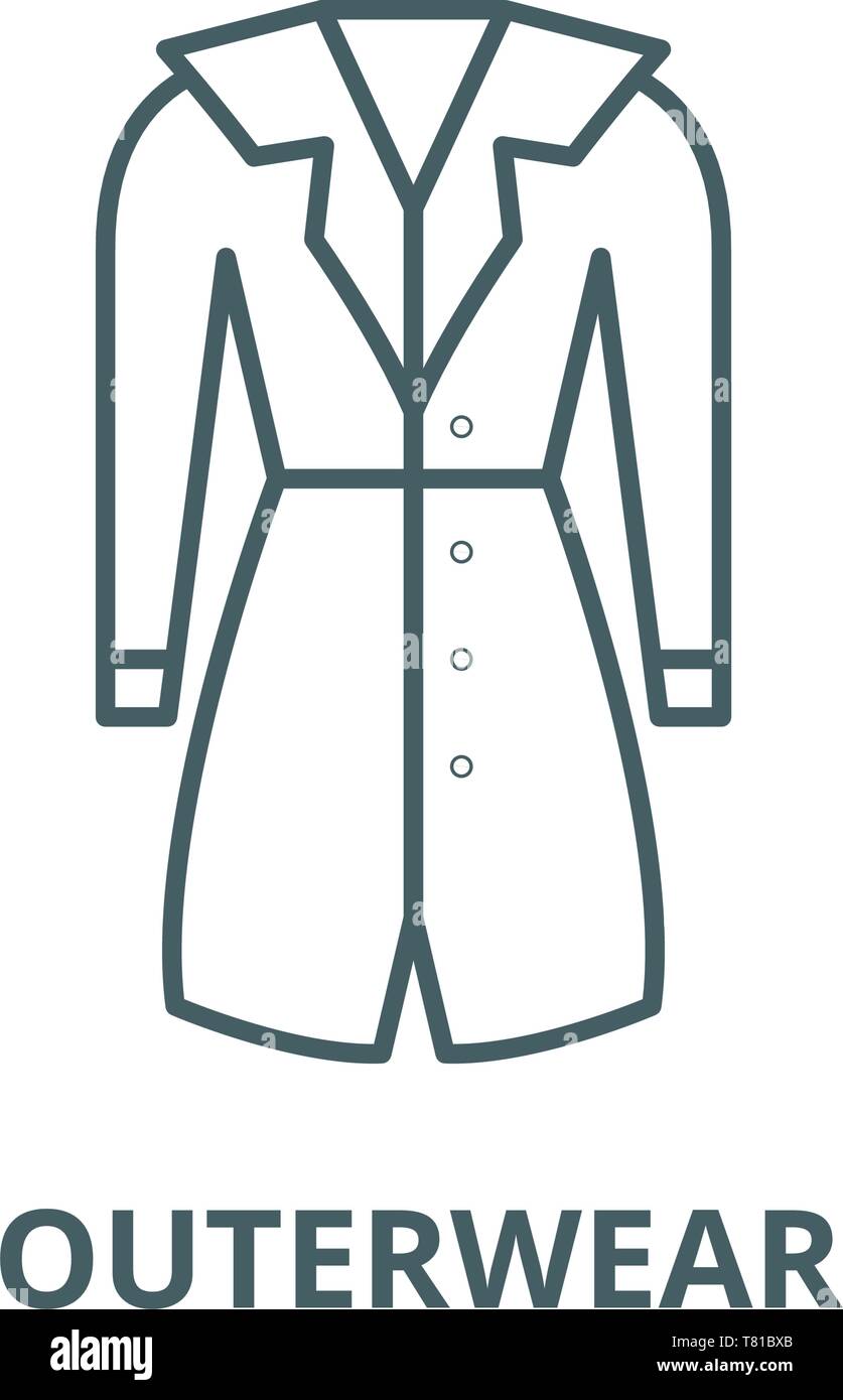 Outerwear vector line icon, linear concept, outline sign, symbol Stock ...