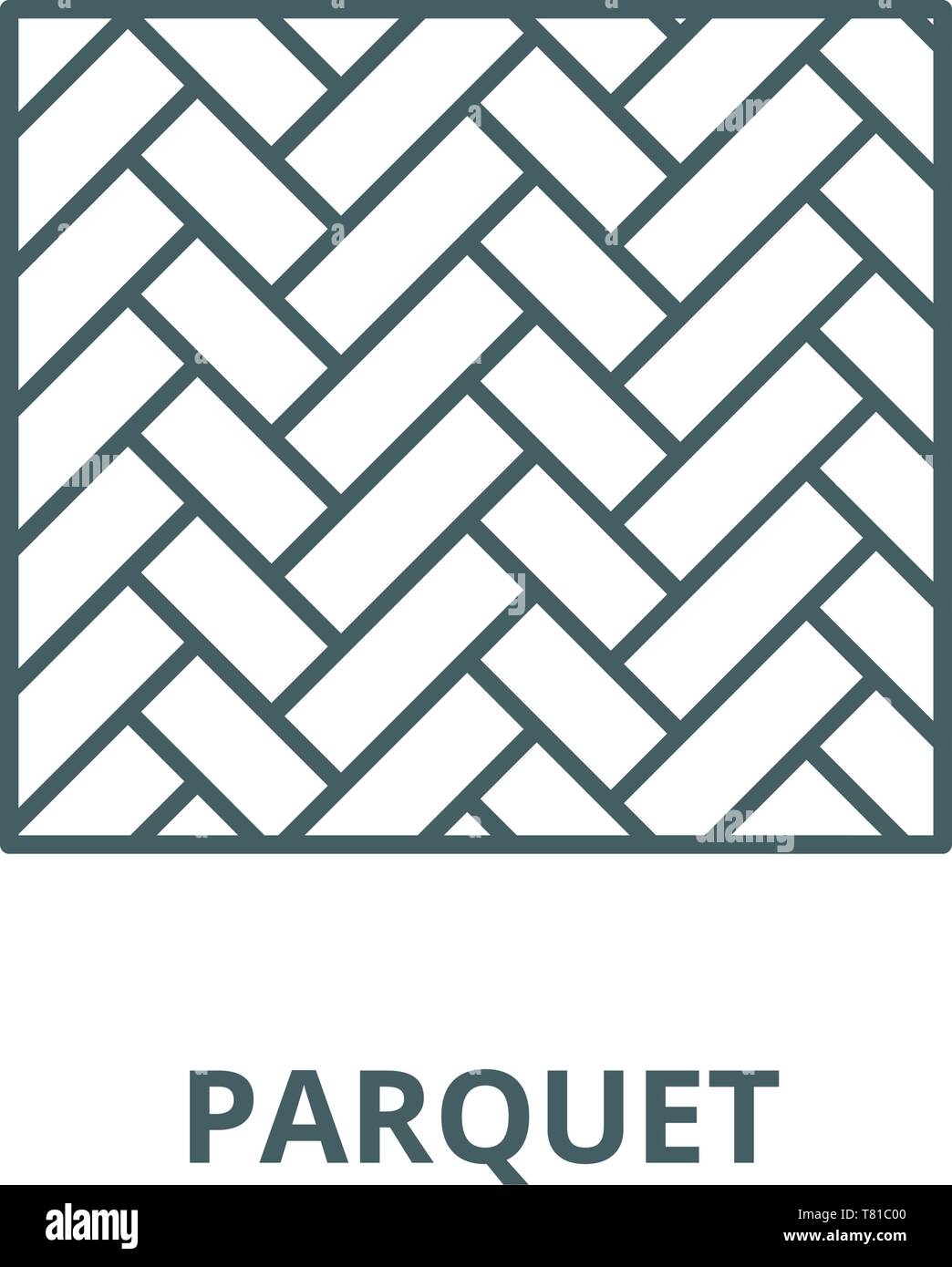 Parquet vector line icon, linear concept, outline sign, symbol Stock ...