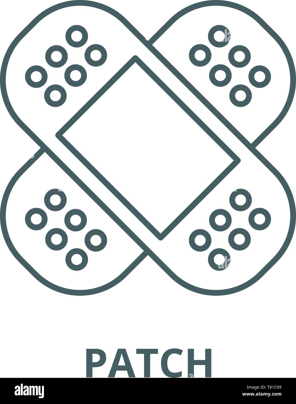 Patch vector line icon, linear concept, outline sign, symbol Stock ...