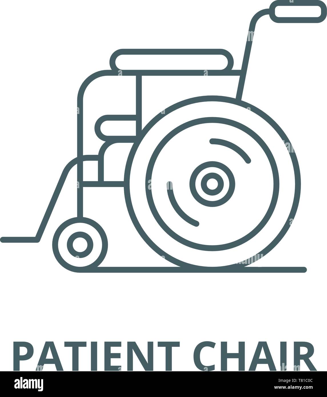 Patient chair vector line icon, linear concept, outline sign, symbol ...