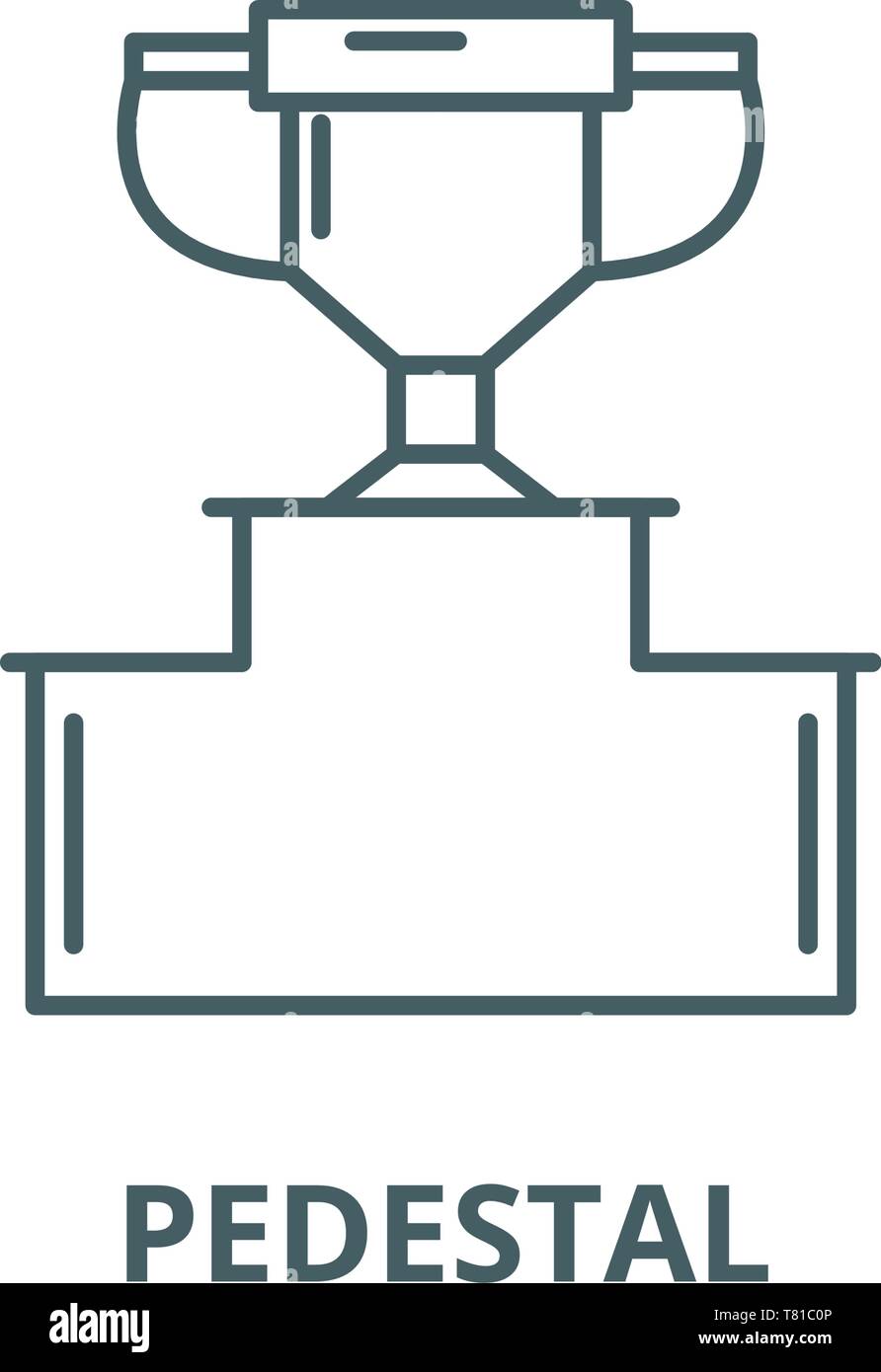 Pedestal vector line icon, linear concept, outline sign, symbol Stock ...