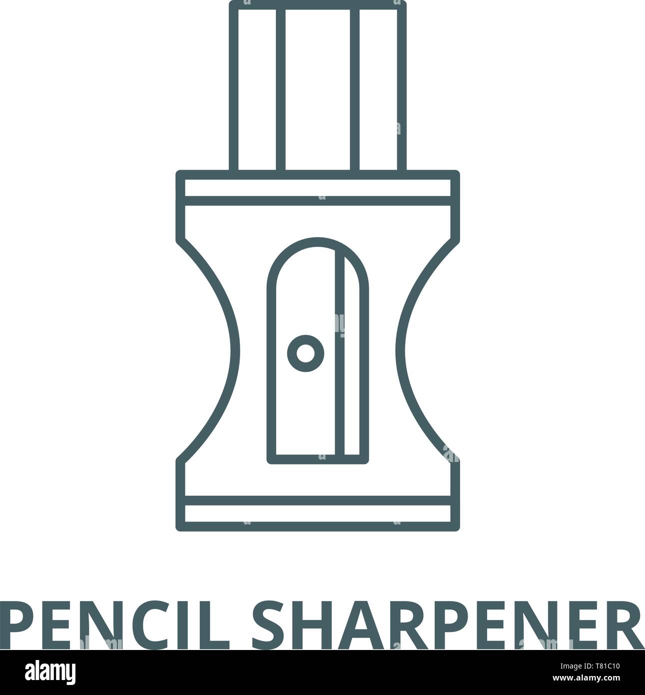 Pencil sharpener vector line icon, linear concept, outline sign, symbol ...