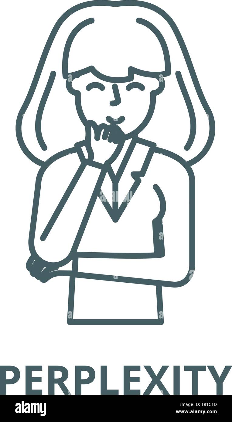 Perplexity vector line icon, linear concept, outline sign, symbol Stock ...