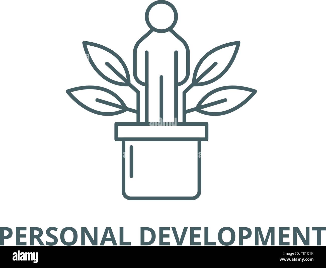 Personal Development Vector Line Icon Linear Concept Outline Sign Symbol Stock Vector Image