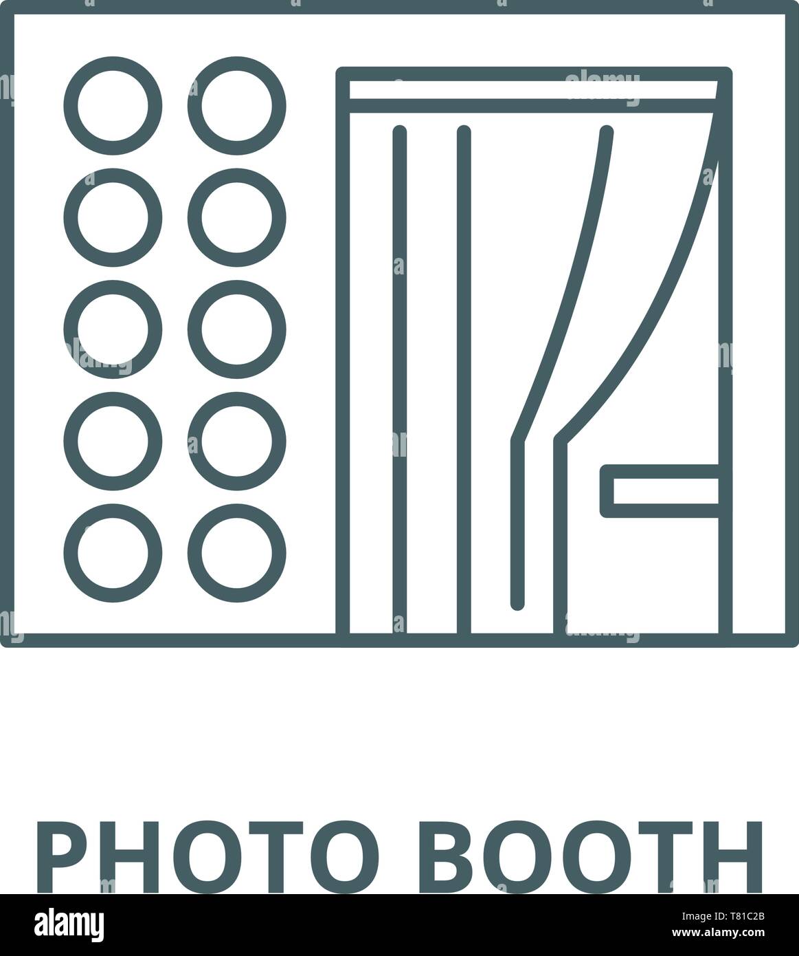 Photo booth vector line icon, linear concept, outline sign, symbol ...