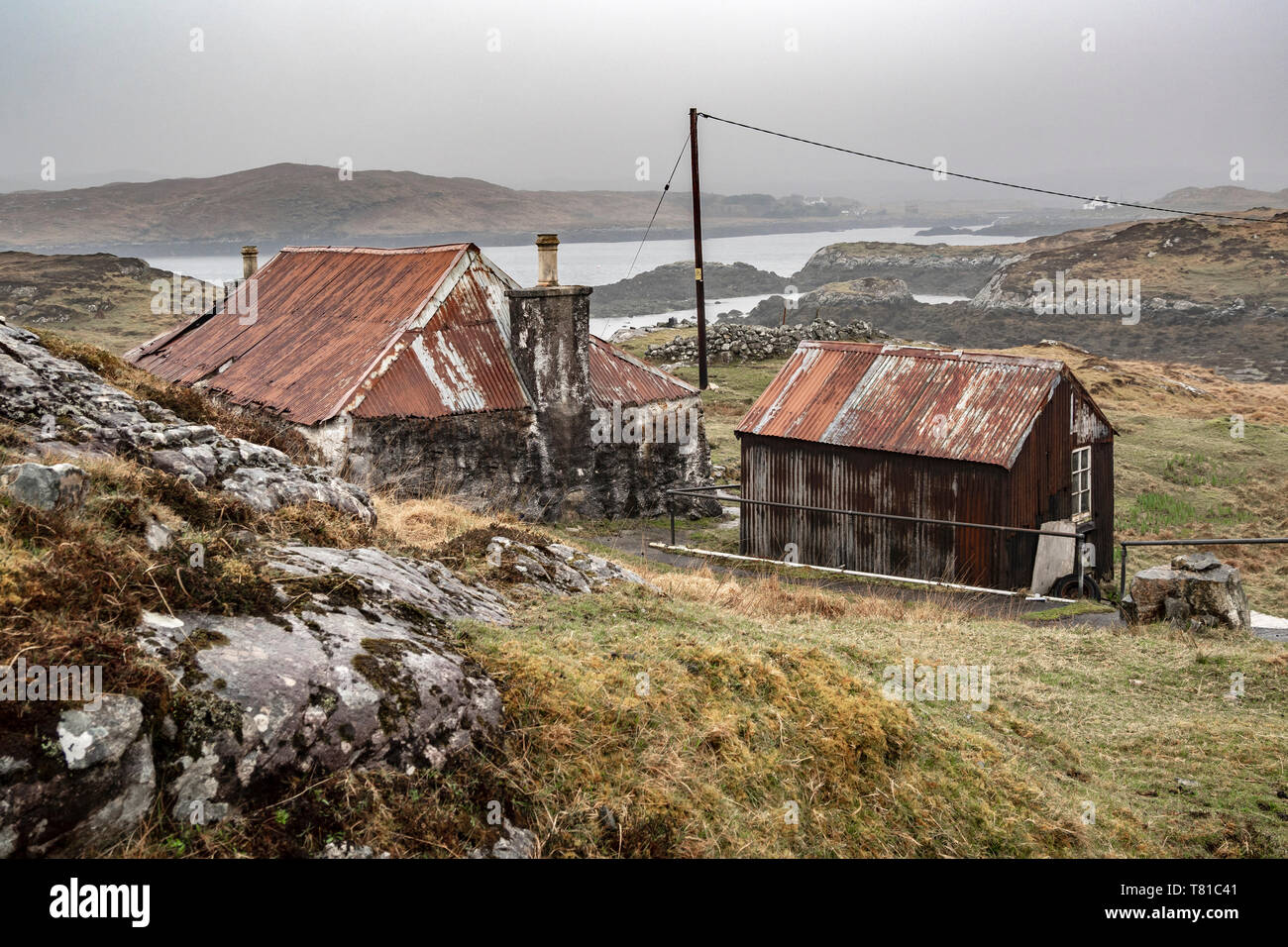 Abandoned Cottage near Quidinish, Cuidhinis, Isle of Harris, Outer ...