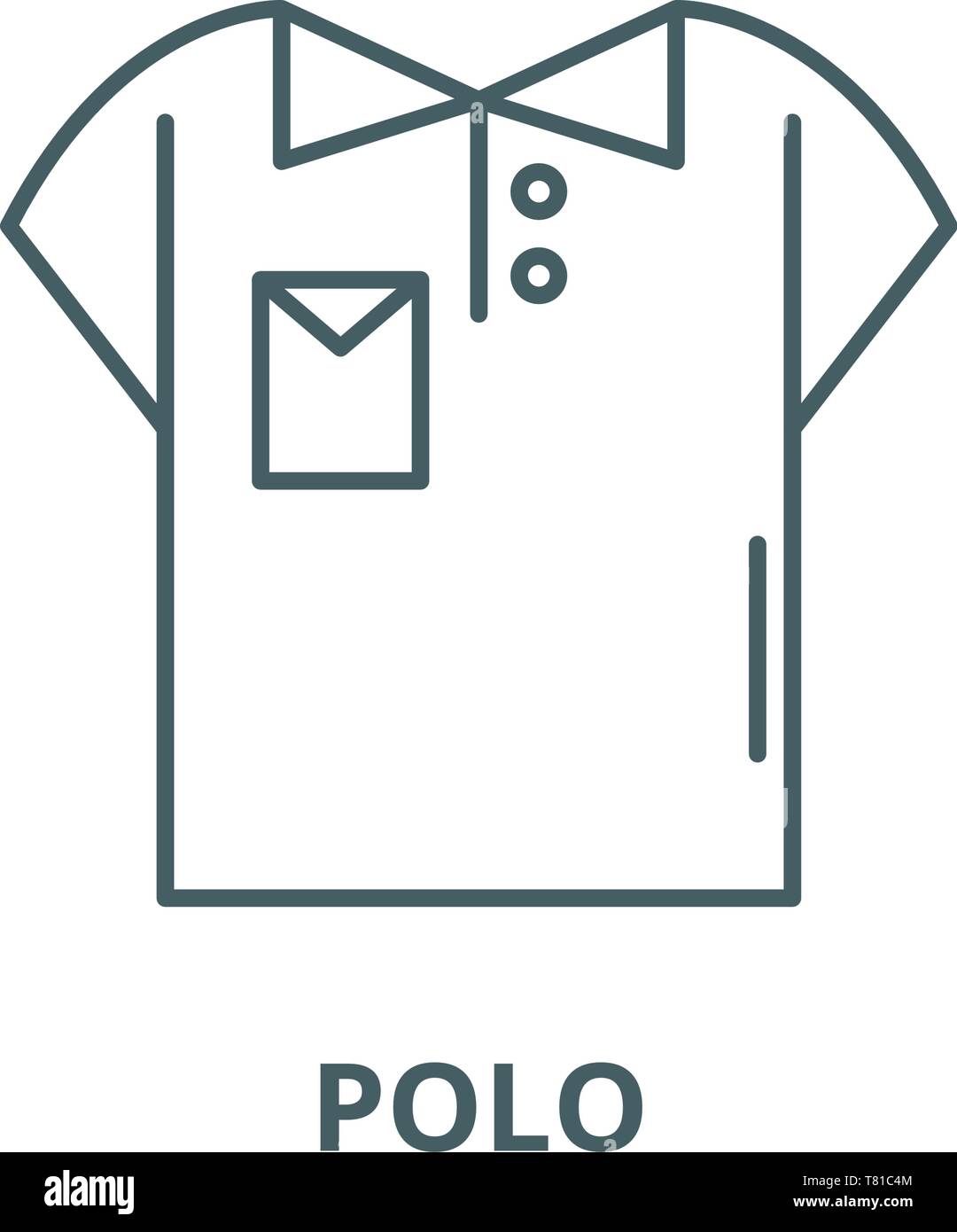 Polo vector line icon, linear concept, outline sign, symbol Stock ...