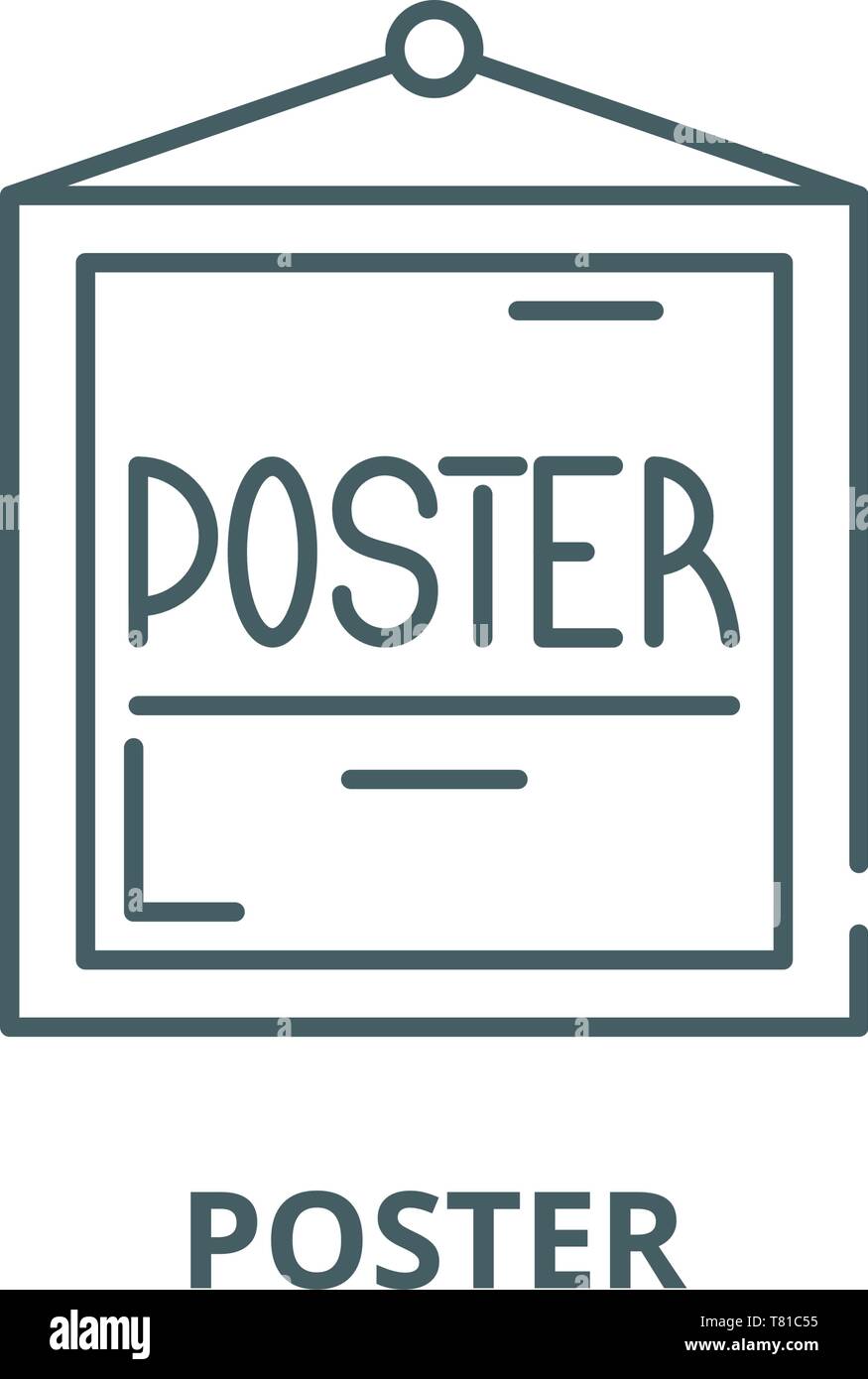 Poster vector line icon, linear concept, outline sign, symbol Stock ...