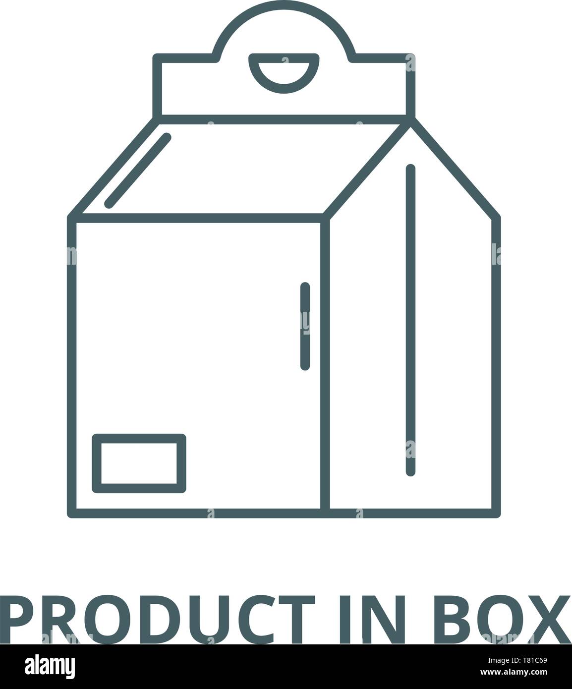 Product in box vector line icon, linear concept, outline sign, symbol ...