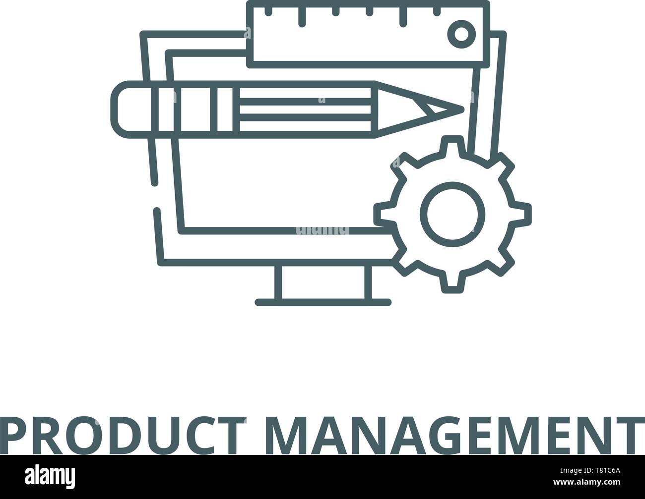 Product management vector line icon, linear concept, outline sign, symbol Stock Vector Image ...