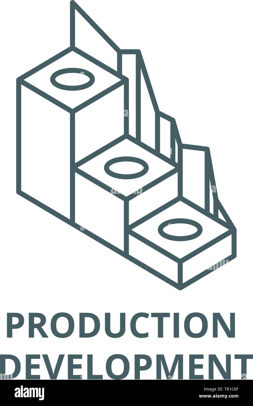 Production Development Vector Line Icon Linear Concept Outline Sign Symbol Stock Vector Image