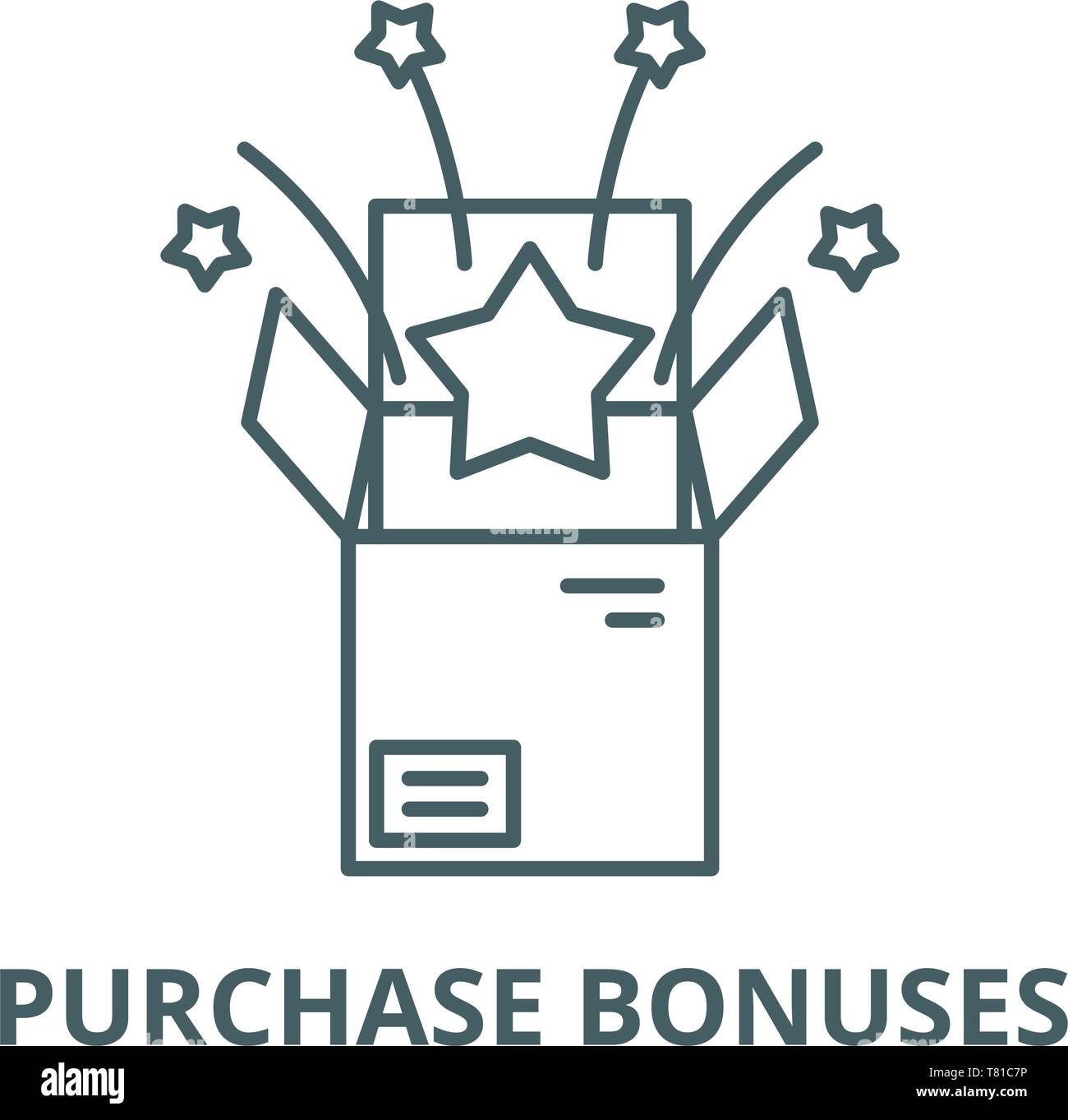 Purchase bonuses vector line icon, linear concept, outline sign, symbol ...