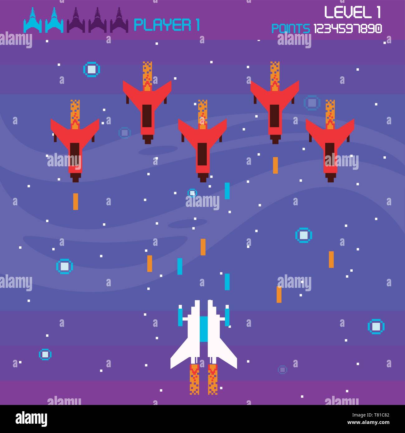 Retro videogame screen arcade background card Stock Vector Image & Art ...