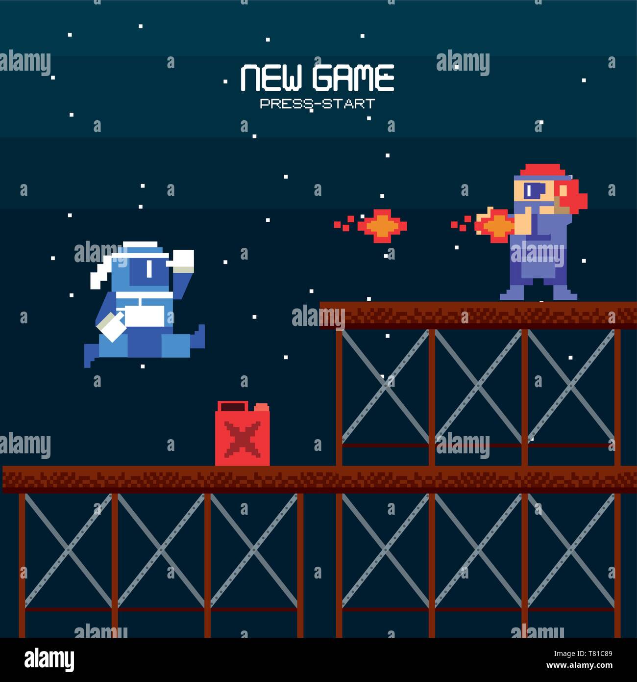 Retro videogame screen arcade background card Stock Vector Image & Art ...