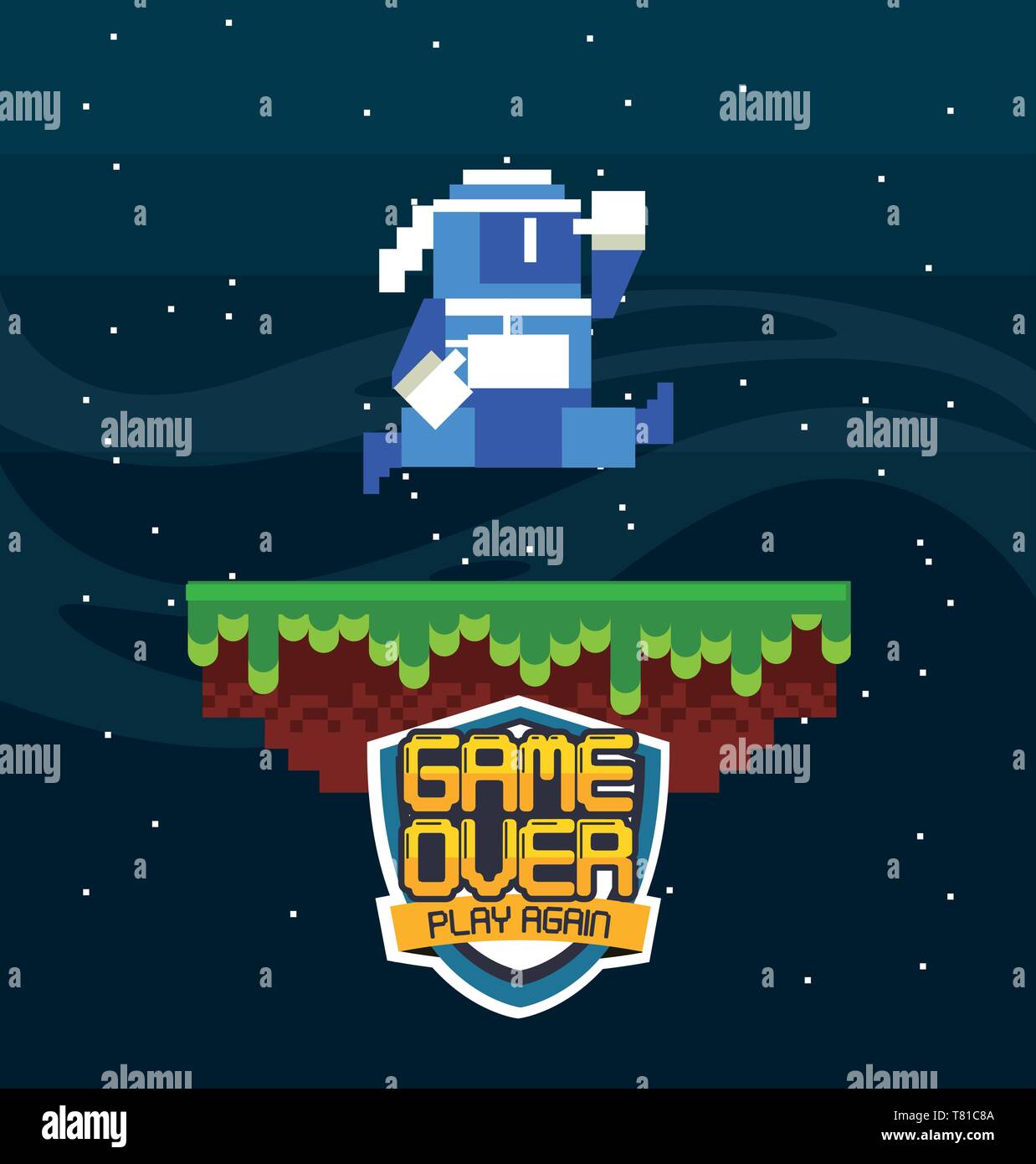 Retro videogame screen arcade background card Stock Vector Image & Art ...