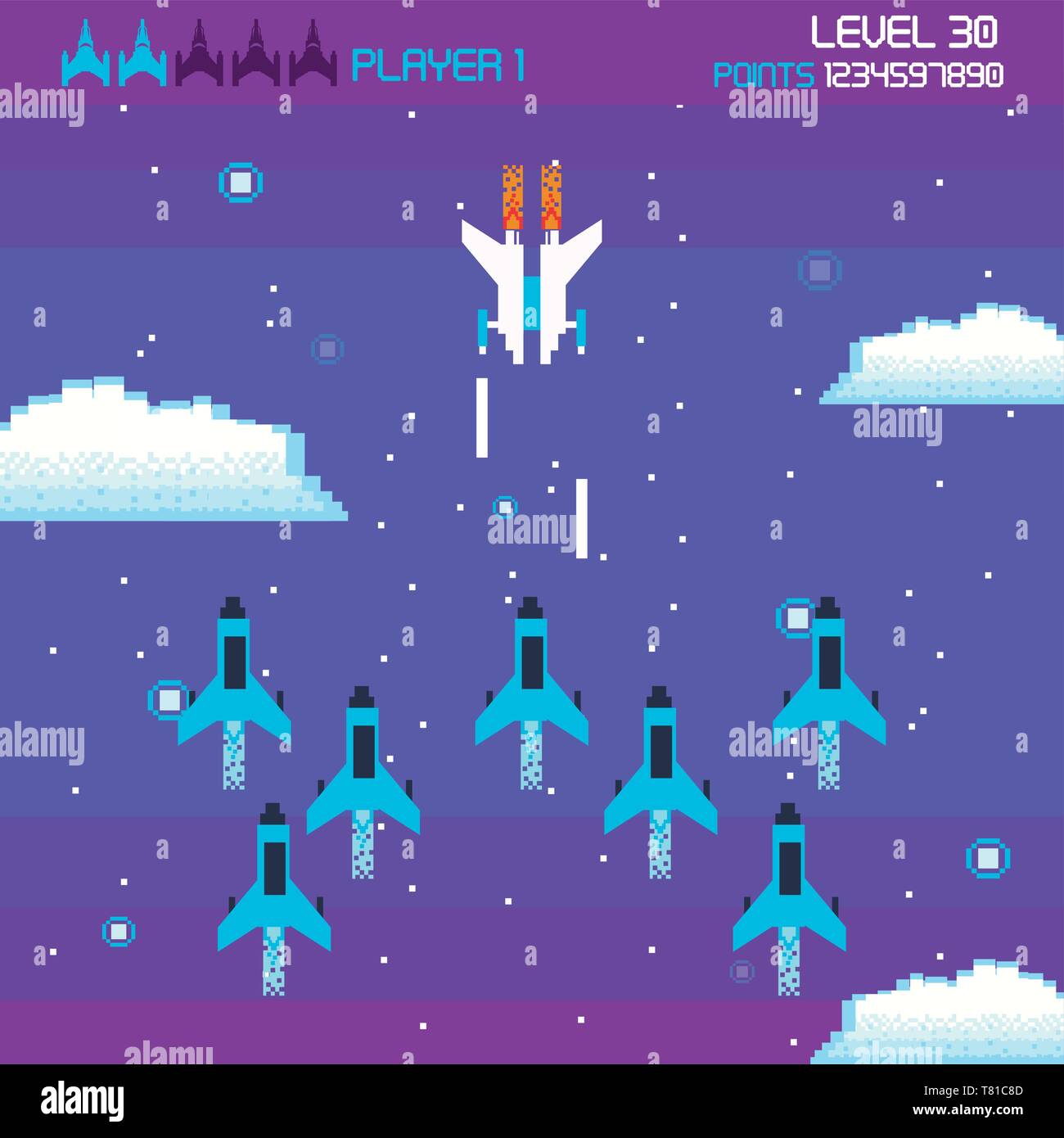 Retro videogame screen arcade background card Stock Vector Image & Art ...