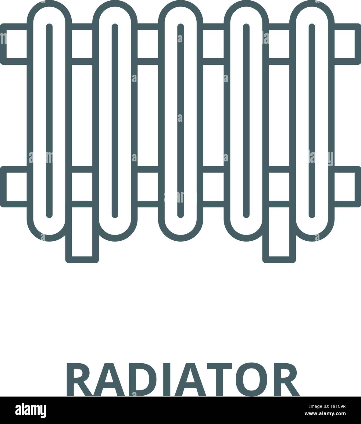 Radiator vector line icon, linear concept, outline sign, symbol Stock ...